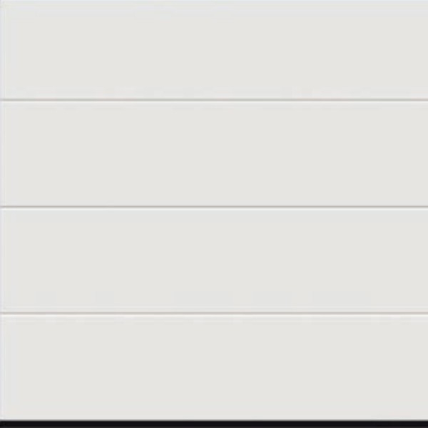 Linear Large Premium Sandgrain White | Sectional Garage Doors | Steel ...